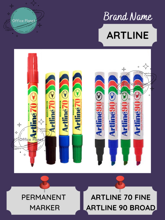 Artline Permanent Marker 70(Fine) 90(Broad) | Lazada PH