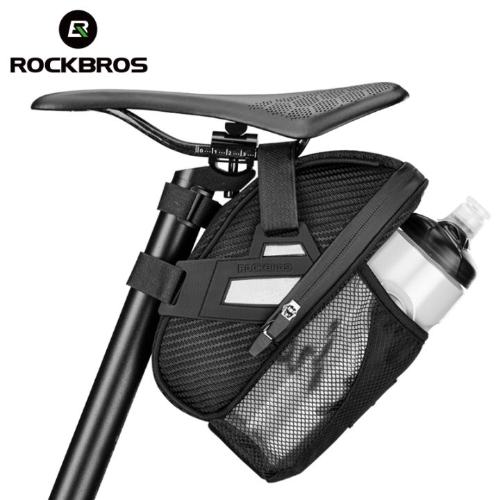 ROCKBROS Saddle Bag Double Zipper Reflective Large Capacity Water Tail ...