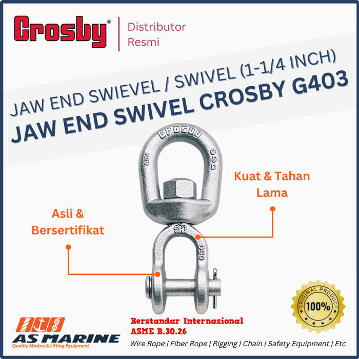 Crosby Jaw End Swivel G403 1 1/4 Inch | Lazada Indonesia