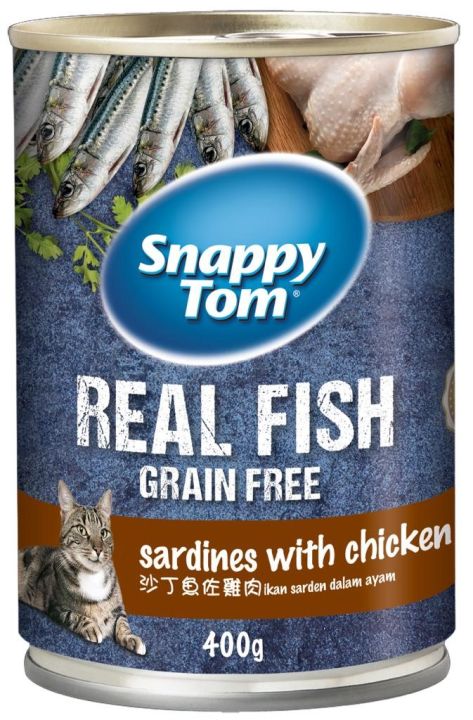 Snappy Tom Real Meat/Fish Grain Free Canned Cat Food 400g | Lazada
