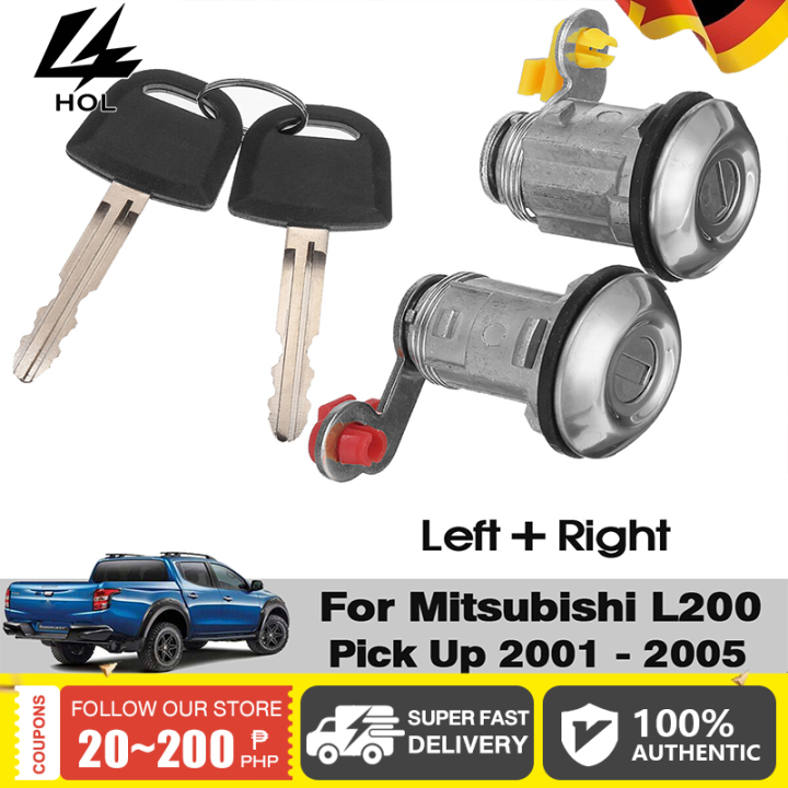 HOL 1 Set Front Left Right Door Lock & Keys For Mitsubishi L200 Pick Up ...