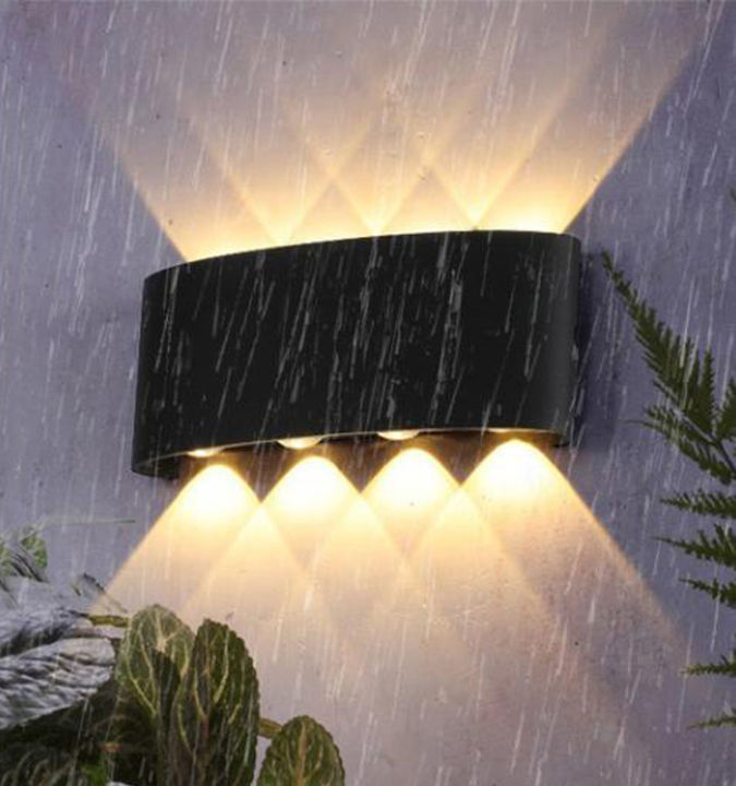 IP65 LED Wall Lamp Aluminium Outdoor Waterproof Garden Fence Sconce ...