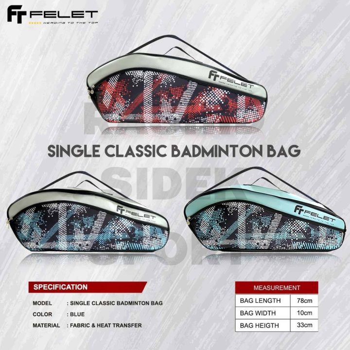 FELET SINGLE CLASSIC Badminton Racket Bag Single Zip Badminton Bag | Lazada
