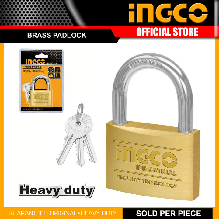 Ingco Heavy Duty Brass Padlock SOLD PER PIECE DBPL0202 / DBPL0302 ...
