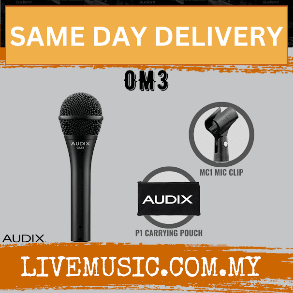 Audix OM3 Hypercardioid Dynamic Vocal Microphone ( OM-3 / OM 3 ) | Lazada