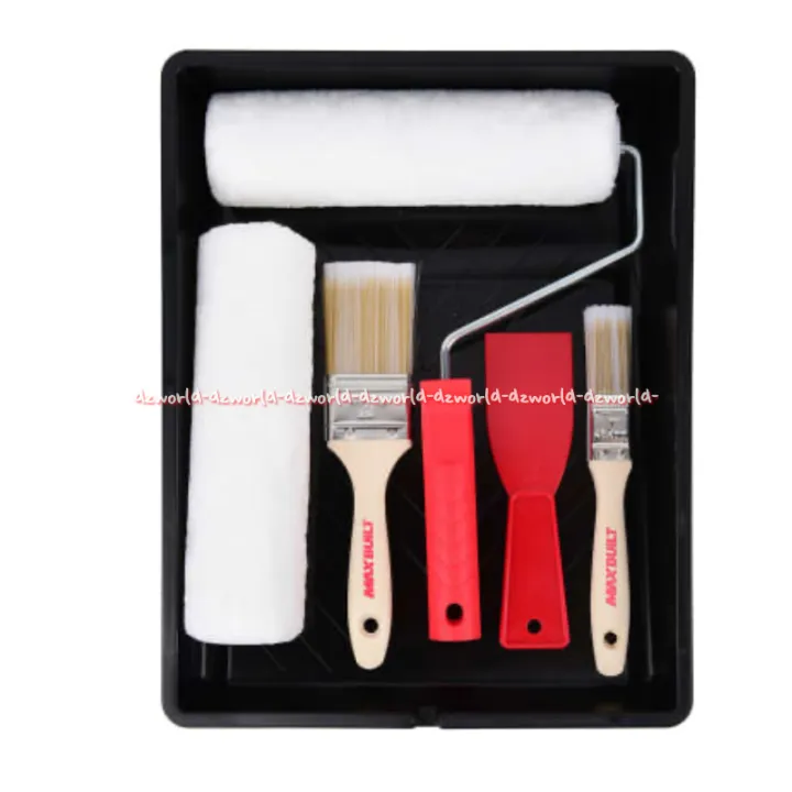 Maxbuilt 6pcs Set Ember Kuas Roller Untuk Cat Warna Hitam Peralatan Cat ...