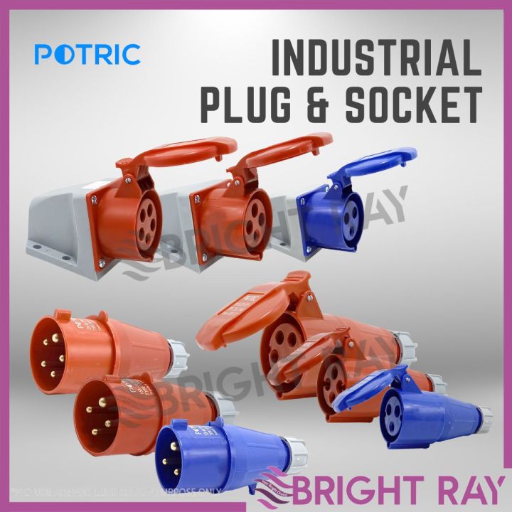 Industrial Plug Connector16A / 32A AC220V‑415V IP44 Dust‑Proof Waterproof Industrial Plug ...