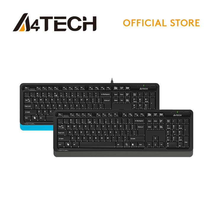A4Tech Fstyler FK10, FN Hot keys, Sleek Multimedia Comfort, Splash Proof, Traditional Wired ...