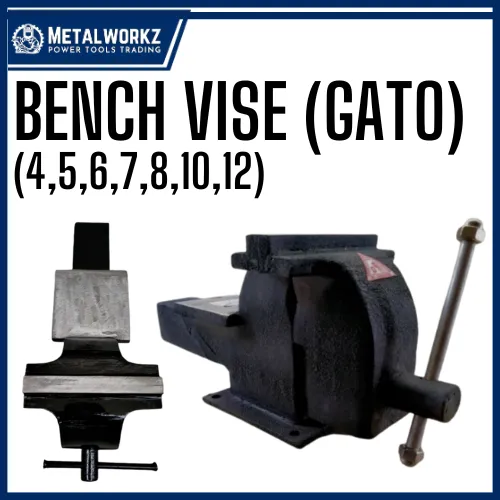 METALWORKZ || Gato 100% Bakal Heavy Duty Bench Vise Steel (4/5/6/7/8/10 ...