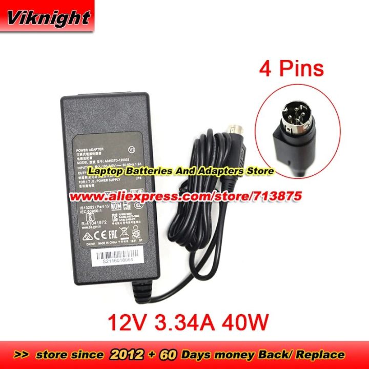 Genuine A0403TD-120033 For OEM Power Adapter 12V 3.34A 40W For Aaeon ...