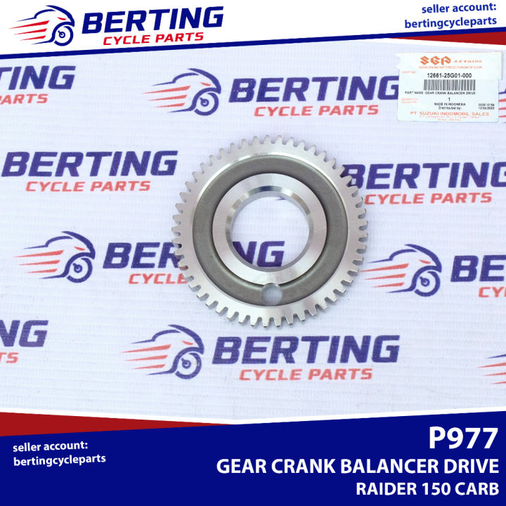 SGP GEAR CRANK BALANCER DRIVE Suzuki Raider 150 Carb Genuine 12661 ...