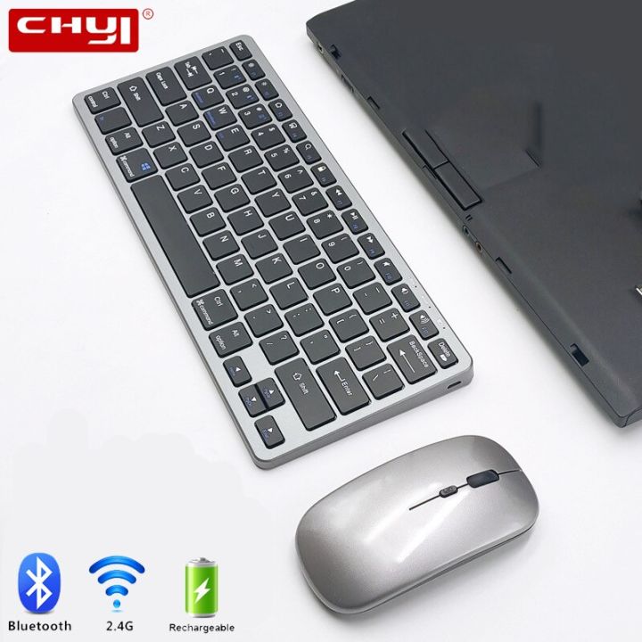 Bộ Chuột Bàn Phím Không Dây Bluetooth 78 Phím Bộ Bàn Phím Công Thái Học Văn Phòng Ba Mô-đun 2.4G ...