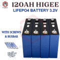 120AH HIGEE LiFePo4 Solar Cell 3.2V For 12v 24v 48v Solar Storage ...