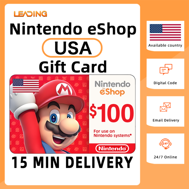 Nintendo eShop 100 USD Nintendo Switch E-Shop USA Credits Digital Codes ...