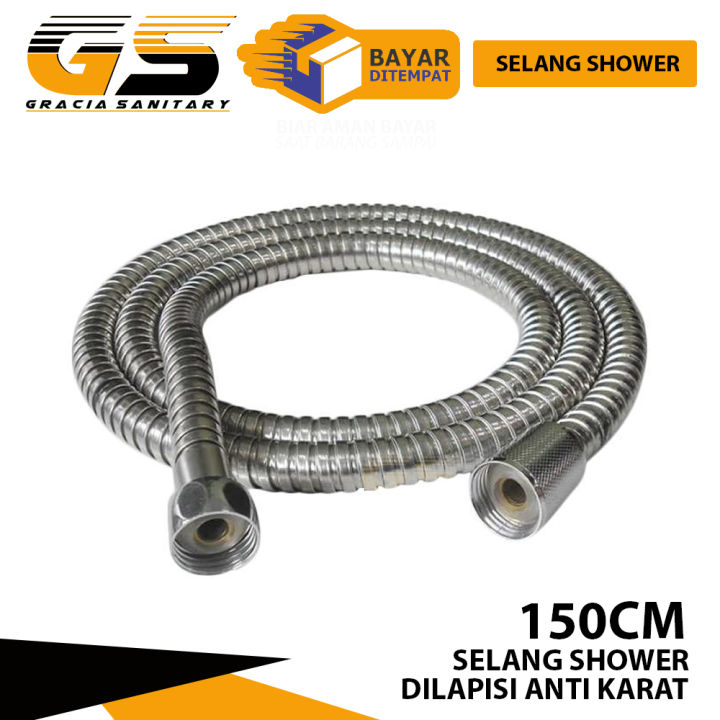 Selang Shower Pancuran 1.5M Panjang Selang Kamar Mandi Shower | Lazada ...