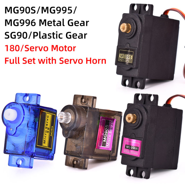Servo RC MG995 MG996r SG90 9g MG90s Metal/Plastic Gear 180 Degree Micro ...