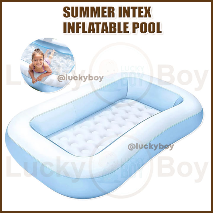Intex Rectangular Summer Inflatable Swimming Pool – Cool & Spacious ...