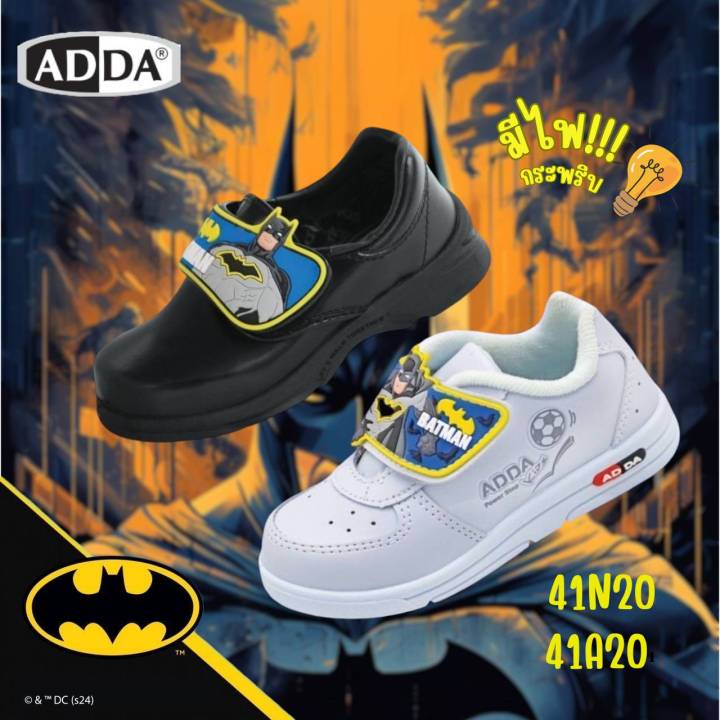 ADDA NEW 2025 รองเท้านักเรียนอนุบาล รองเท้าพละชาย ลายBATMAN มีไฟ รุ่น ...