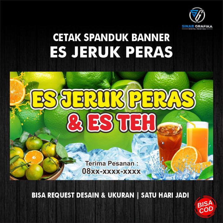 Spanduk Banner Es Jeruk Peras, Bisa Request Desain & Ukuran | Lazada ...