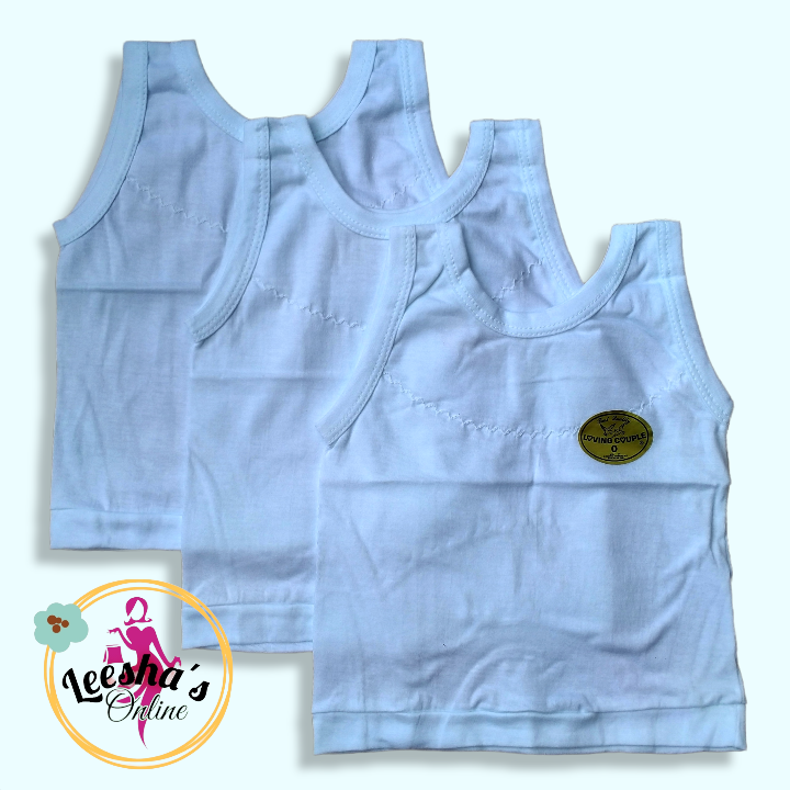 Sabrina Plain White Cotton Sando for Kids Girl by LOVING COUPLE sold ...