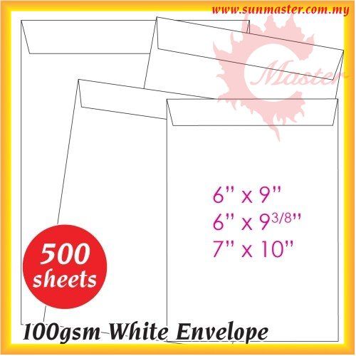 White envelope | A5 White Envelope | 100gsm A5 White Envelope | Sampul ...
