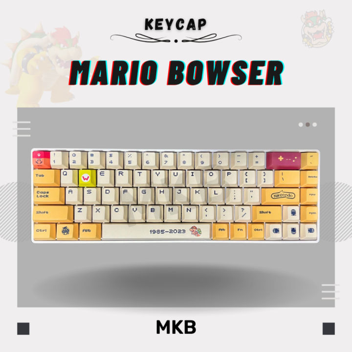[READY STOCK] Mario Bowser PBT Dye-Sublimation Cherry Profile Keycap ...