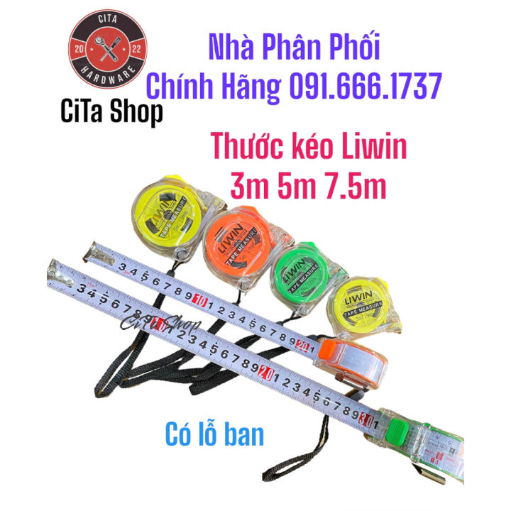 Thước kéo Liwin trong đủ loại 3m, 5m, 7.5m có loại lỗ ban | Lazada.vn