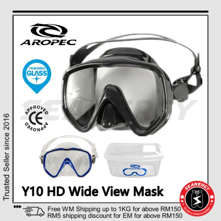 AROPEC SCUBA DIVING MASK HD ULTRA WIDE VIEW M1-HF05 SNORKELING MASK ...