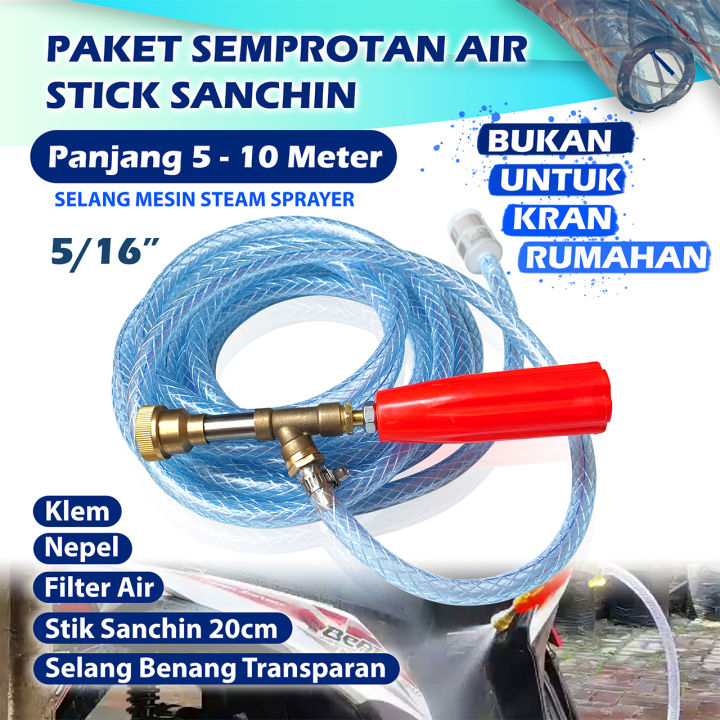Paket Selang Benang Panjang 5 - 10 Meter Semprotan Cuci Mobil Motor ...