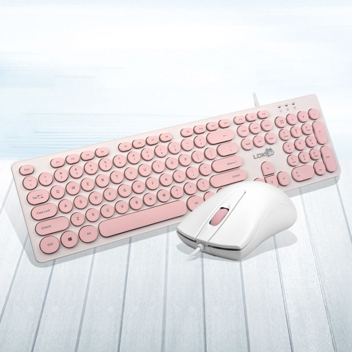 104 Keys Wired Keyboard And Mouse Combo Usb Optical Wired Punk Keyboard