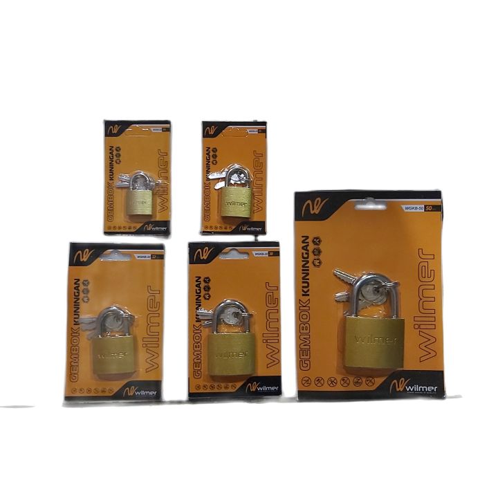 Gembok Kuning Ukuran 20mm 25mm 32mm 38mm 50mm / Gembok Koper/ Gembok ...