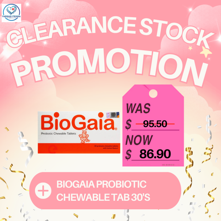 BIOGAIA PROBIOTIC CHEWABLE TAB 30'S [EXP : 08/25] PREGNANT MOM ...