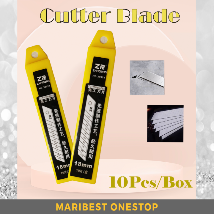 18mm Cutter Blade 10Pcs Per Box Utility Knife Blade Refill Replaceable 18mm Cutter Blade美工刀刀片 ...