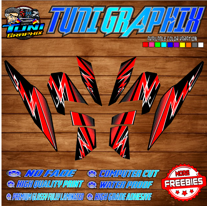 CLICK 125i V3 / V4 NEW LIGHTNING STRIKE DECALS W/ FREEBIES | Lazada PH