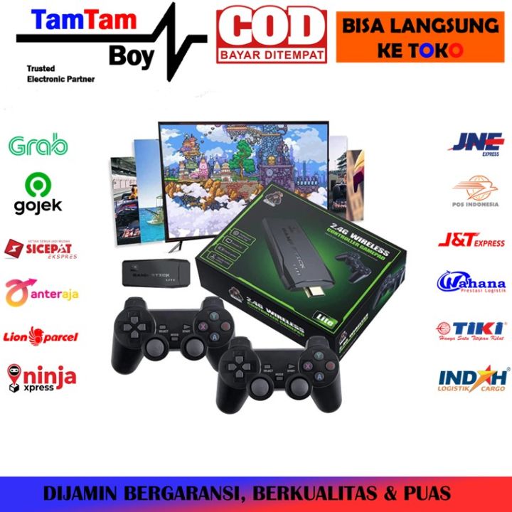 HDMI Dongle Game Stick Gamepad Wireless Controller Built In 10000 Games ...