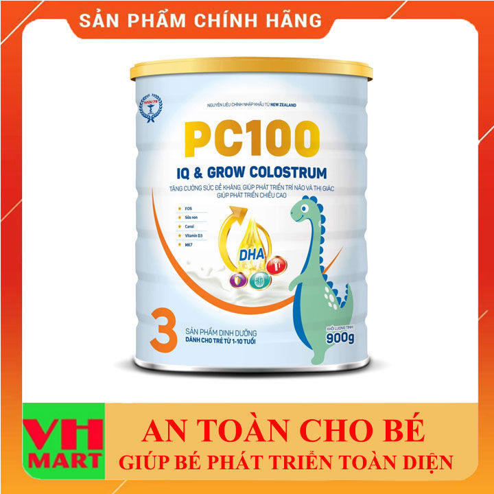 Sữa Bột PC100 IQ & GROW Colostrum 900gr Cho Bé Từ 1-10 Tuổi | Lazada.vn
