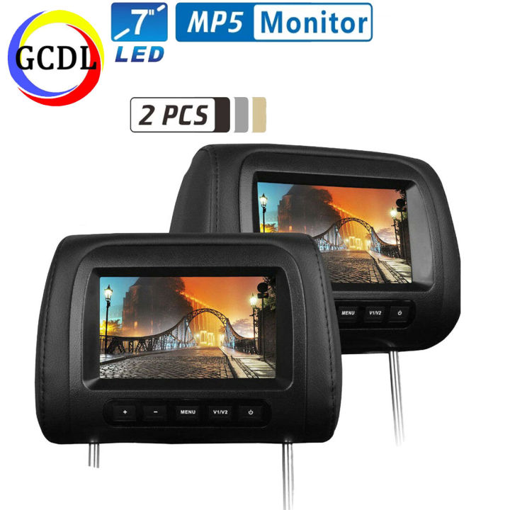 Headrest 7'' Monitor with Soundless soft touch button -- High ...