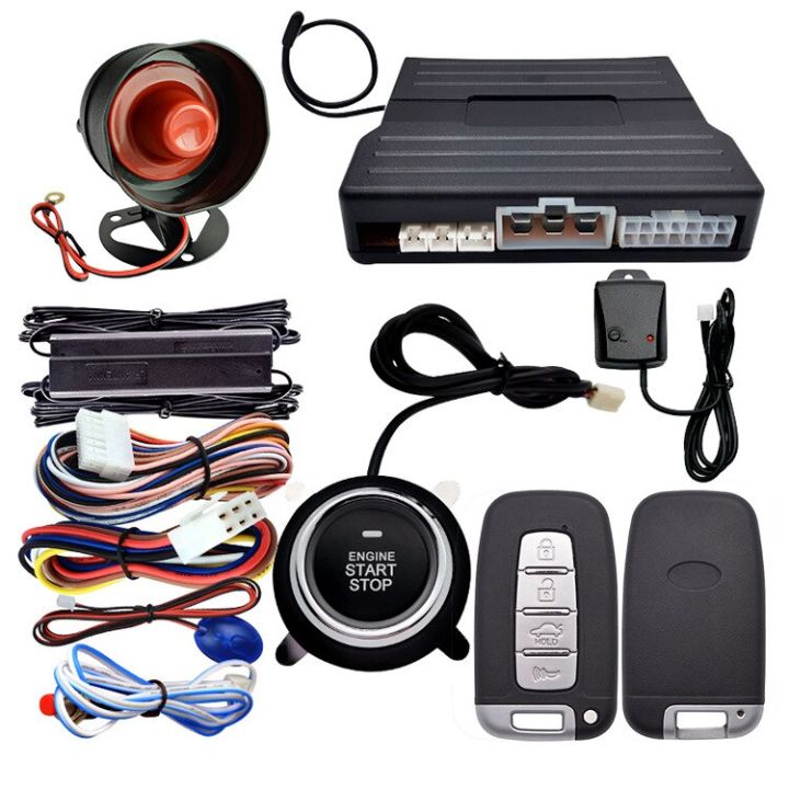 Car Alarm With Autostart Keyless Entry System Auto Engine Start Stop ...