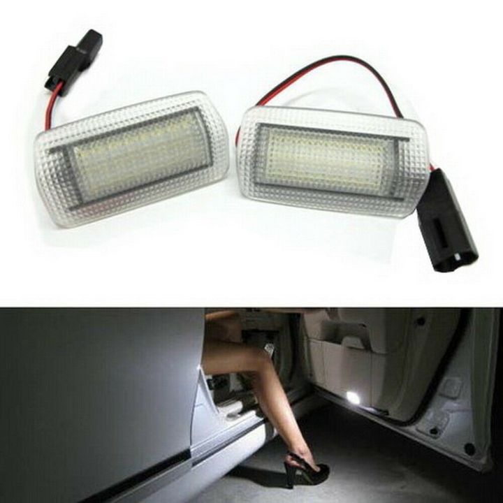 2Pcs White Car Led Door Courtesy Light Lamp For Toyota Wish Prius Camry ...