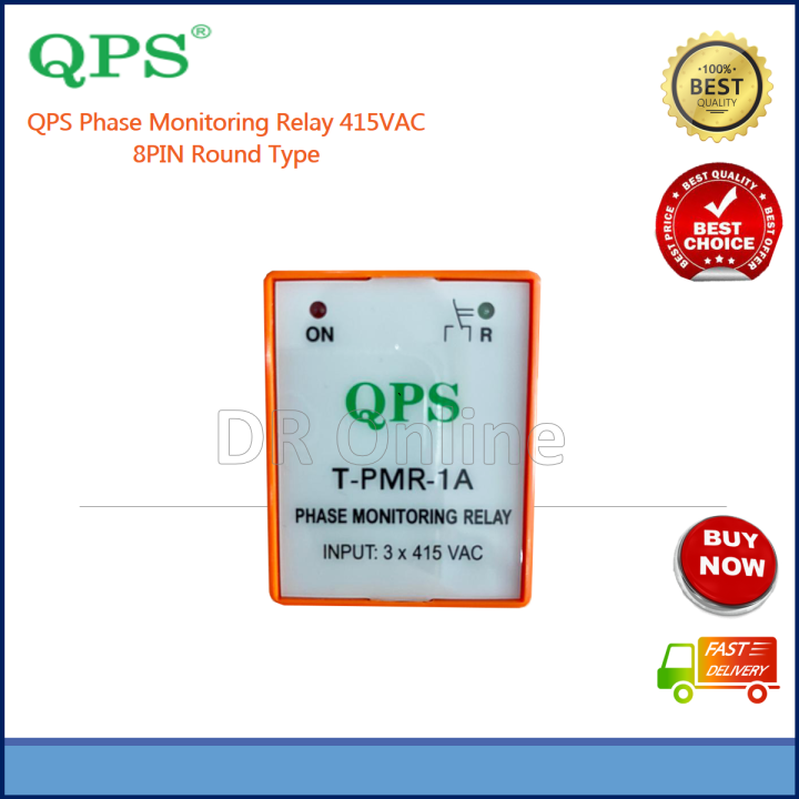QPS PHASE MONITORING RELAY 415VAC 3 PHASE, (T-PMR-1A) | Lazada
