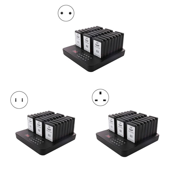 Wireless Restaurant Pager Food Truck 24 Coasters Buzzer Pager Receiver ...