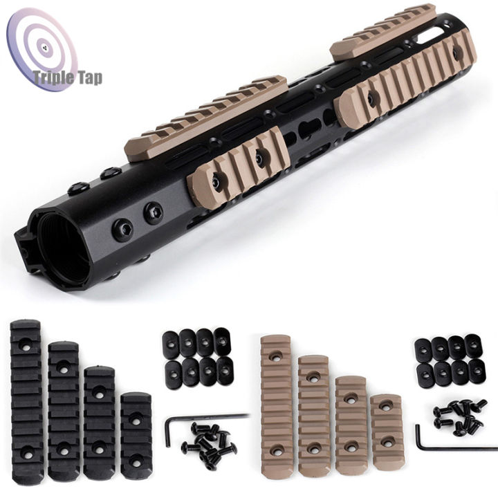 Triple Tap 4pcs Tactical Nylon MOE Picatinny Rail Set Weaver Rail ...