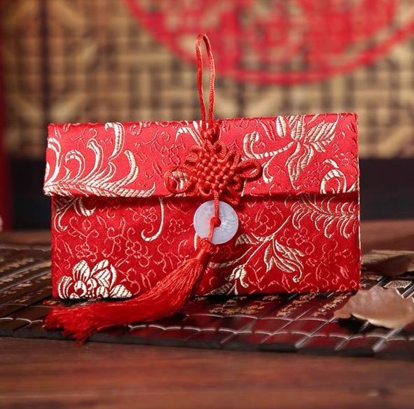 Embroidery Fabric Red Envelope for Chinese New Year and Wedding ...
