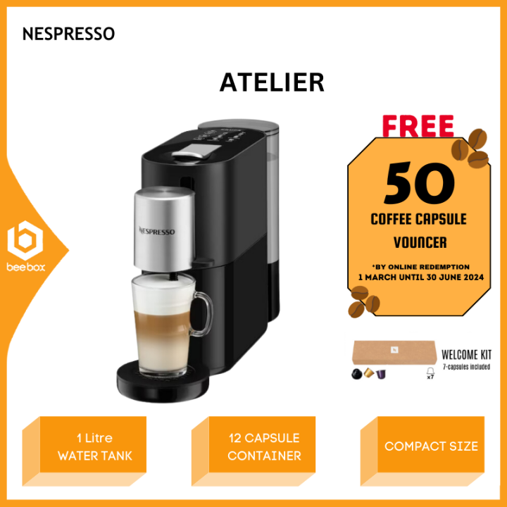 Nespresso Atelier S85-SG-BK-NE Automatic Capsule Coffee Machine ...