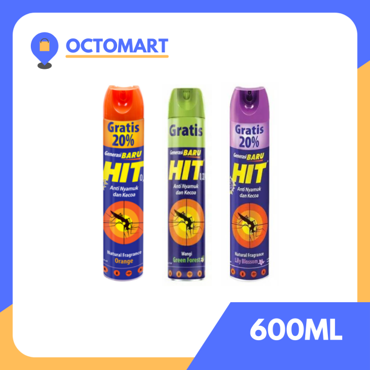 HIT Aerosol Spray Obat Nyamuk Semprot 600ML / 600 ML | Lazada Indonesia