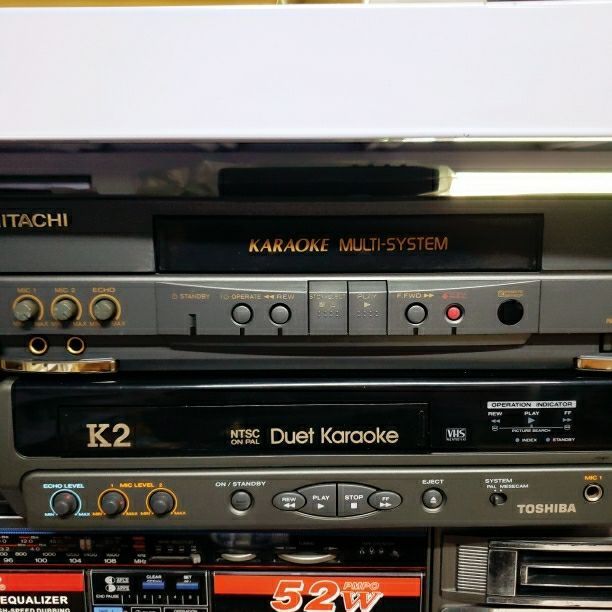 VHS format old video recorder Hitachi Toshiba mono stereo plays ...