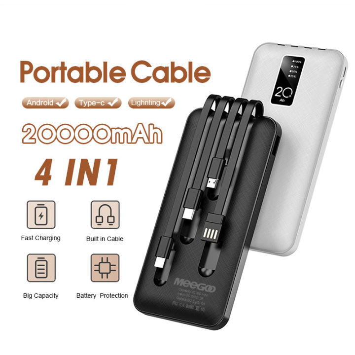 [Ready Stock] 20000mAh Powerbank Portable Fast Charging 3 Output Built ...