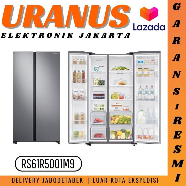 SAMSUNG RS61R5001M9 SIDE BY SIDE 700 LITER SPACEMAX INVERTER | Lazada ...