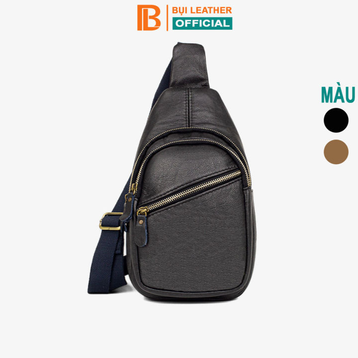 Túi đeo chéo nam DC106, minibag da bò thật đựng vừa ipad mini, các vật ...