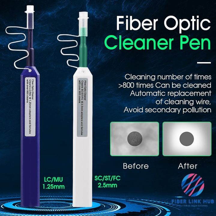 ONE CLICK CLEANER SC/LC Pen Connector Fiber Optic For 1.25/2.5mm ...